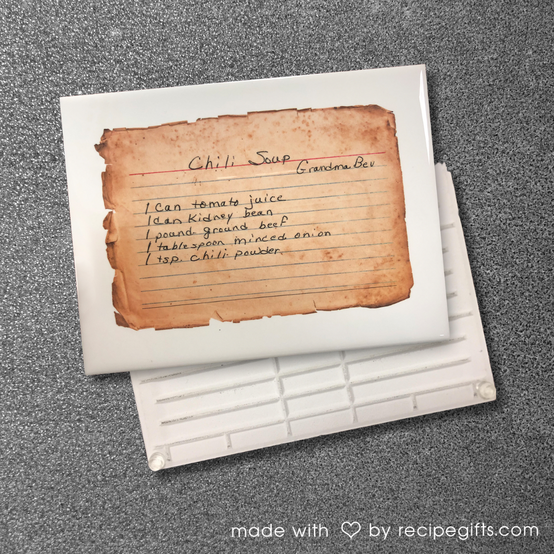 Personalized Recipe 6 x 8 Ceramic Tile – Aunt Lisa's Recipe Gifts