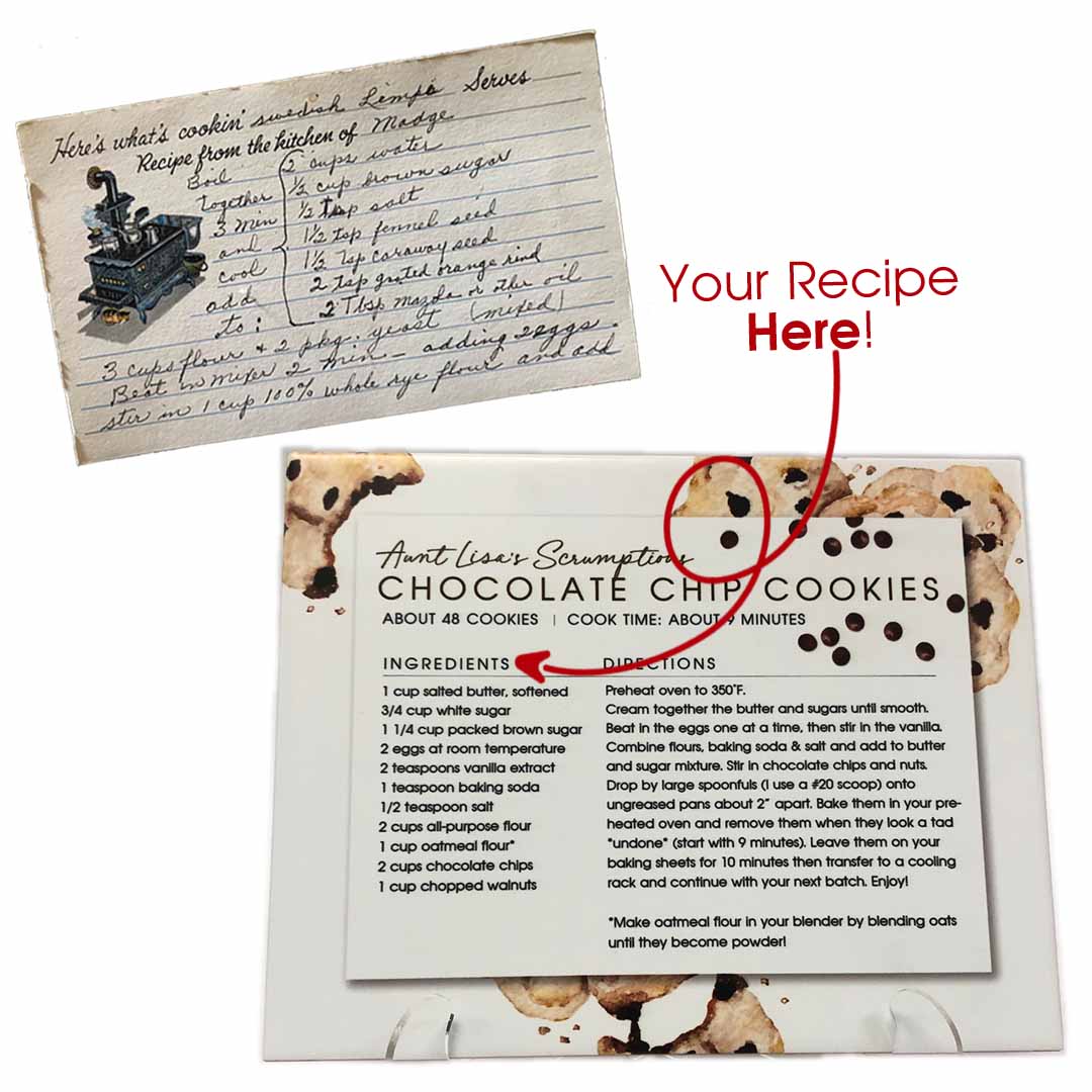 Personalized Recipe Ceramic Tile Using One of Aunt Lisa's Designs ...